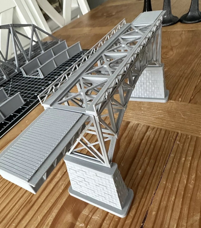 HO Scale Arch Truss Bridge 13 Inches With Support Piers “unassembled ...