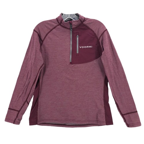 VOORMI Women's Access NXT 1/4 Zip Wool Blend Pullover Maroon Heather ...