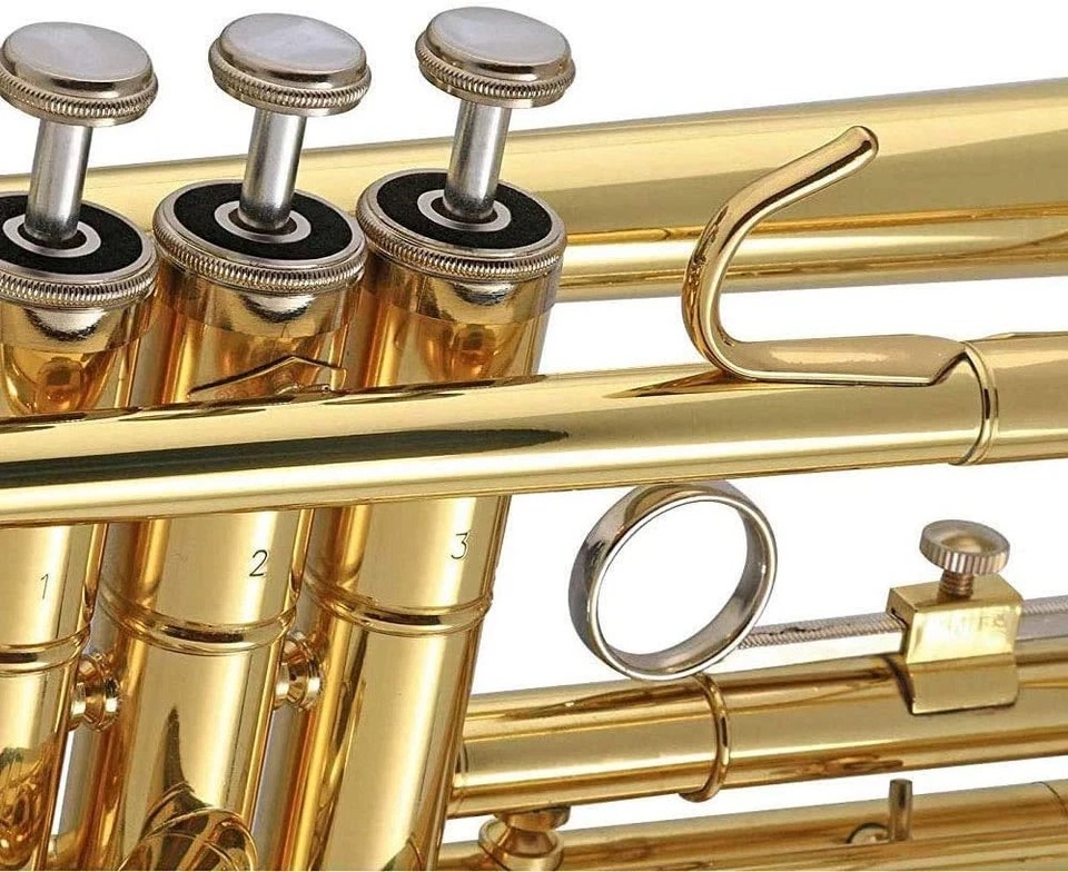 3 Set B Flat Trumpet Valve Slide Finger Ring with Holder Screw for ...