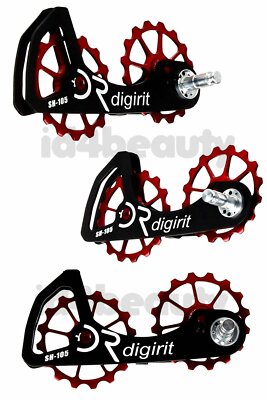 DIGIRIT Oversized Ceramic Pulley 16/16T Wheel SH-105 Red & Black NIB | eBay