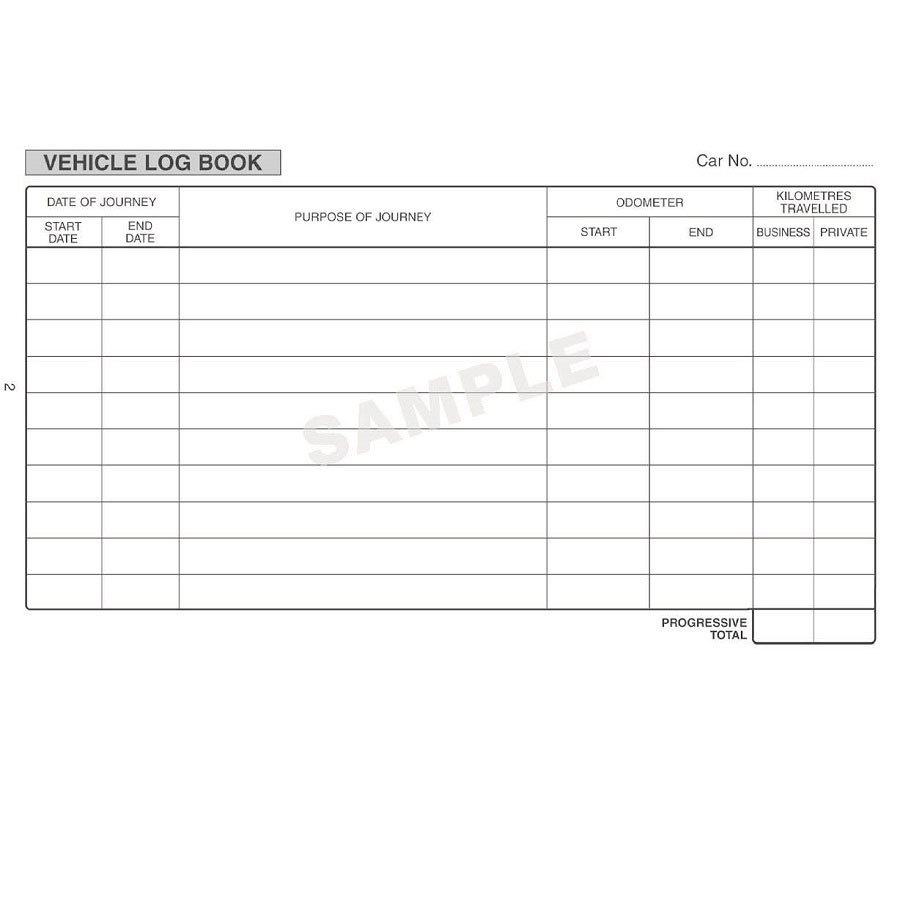 Vehicle Log Book Template Excel