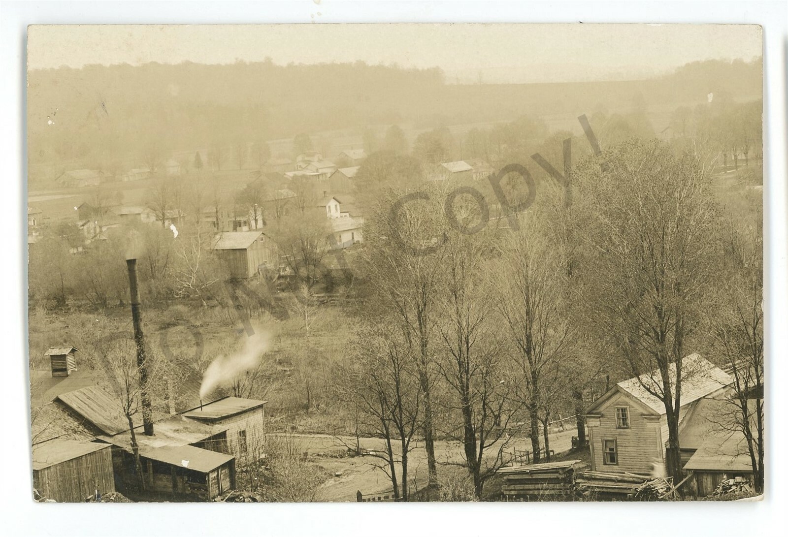 RPPC Aerial View of WATTSBURG PA Erie County Real Photo Postcard | eBay