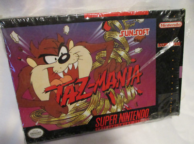 Super Nintendo Entertainment System Taz-Mania game 1993 With Box and ...