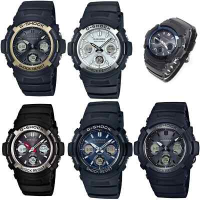 Casio G-Shock Men's Solar Radio Watches AWG-M100 Series Black, Ship ...