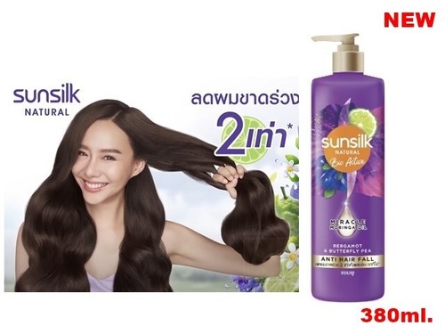 Sunsilk Natural Bio Active Shampoo 380ml.90%Natural Origin Reduce Hair ...