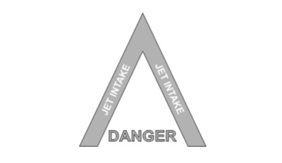 6" military jet intake gray danger bumper sticker decal usa made | eBay