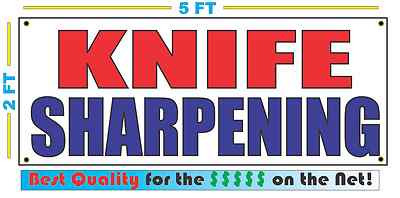 KNIFE SHARPENING Banner Sign NEW Larger Size Best Quality for The ...