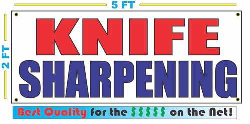 KNIFE SHARPENING Banner Sign NEW Larger Size Best Quality for The ...
