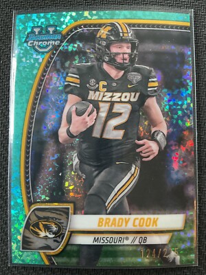 Brady Cook 2024 Bowman University Chrome Aqua Diamond Refractor RC #124 ...