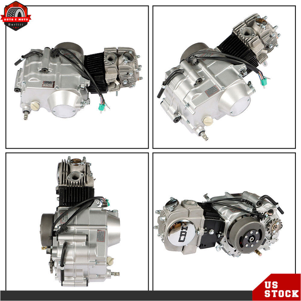 4 Stroke 125cc Motorcycle Engine Single Cylinder Silver For Honda ...