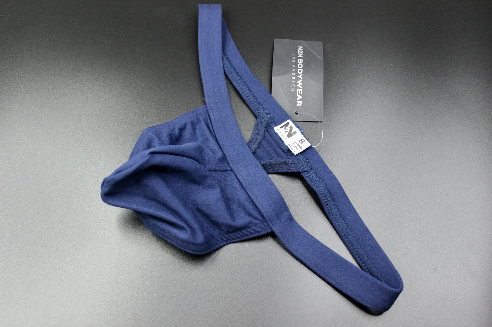 N2N Bodywear Men navy blue vintage brushed G-string Thong underwear ...