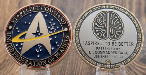 2” Lt. Commander Data USS Enterprise Challenge Coin Star Trek TNG ...