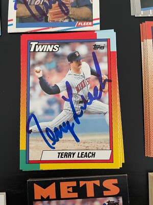 Twins Terry Leach signed Topps 1990 card | eBay