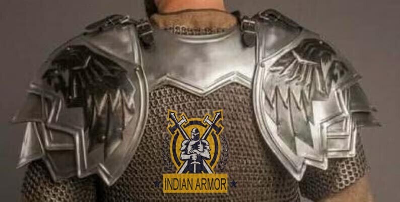 Medieval Knight Grget Armor & Shoulder Set Larp Knight armor cosplay ...