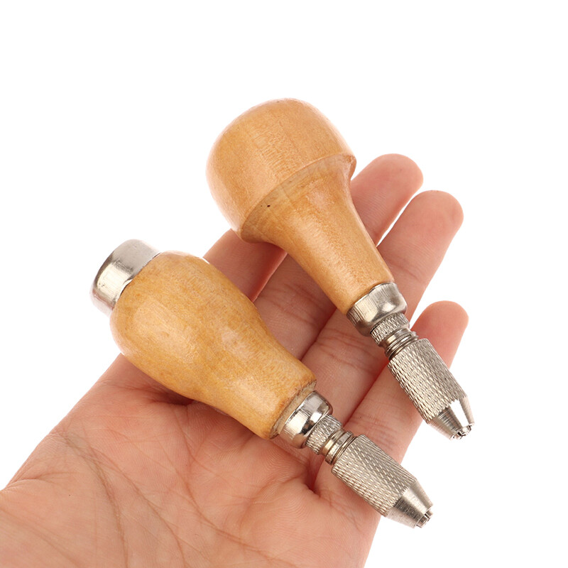 Jewelers Pin Vise Vice Wooden Handle Twisting Wire Wrapping Drill Tool ...