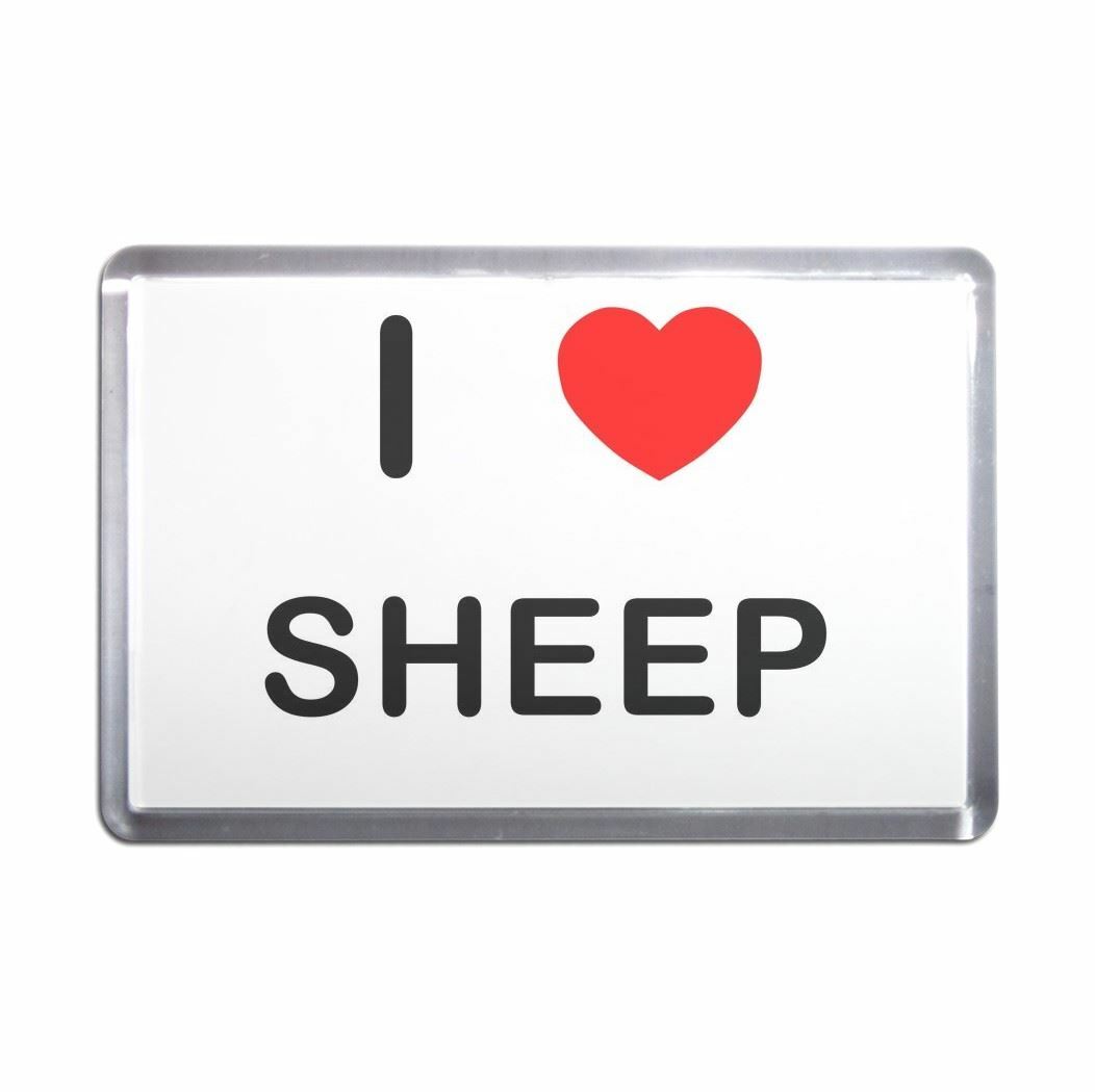 Sheep I Love Heart Plastic Fridge Magnet (S, M, L, XL) | eBay UK