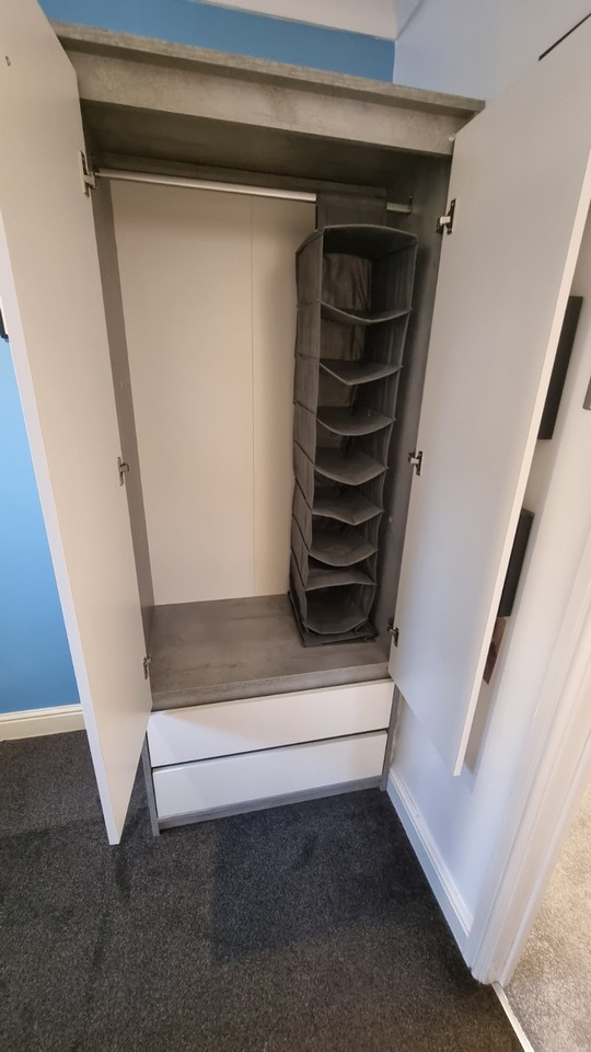 JYSK Billund 80x193 2-door, 2-drawer Wardrobe | eBay UK