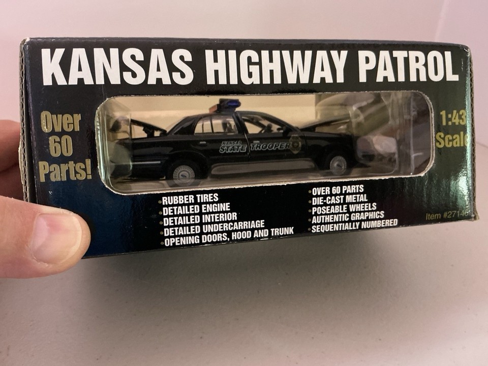 GEARBOX Kansas Highway Patrol 2001 Ford Crown Victoria 1:43 Scale ...