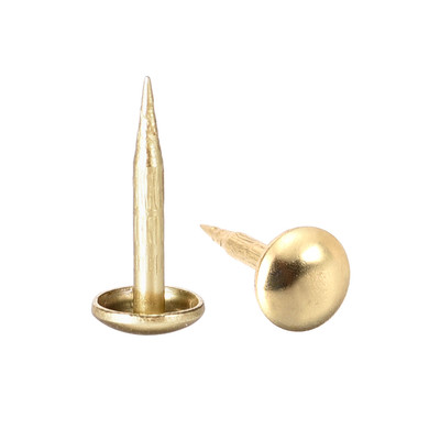 Upholstery Nails Tacks 6mm Dia 11mm Height Round Thumb Pins Gold Tone ...
