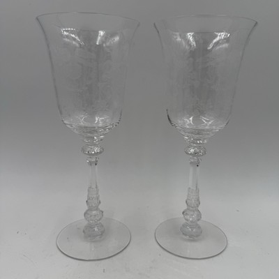Heisey Orchid Pattern Low Water Goblet Vintage Set Of 2, 1950s ...