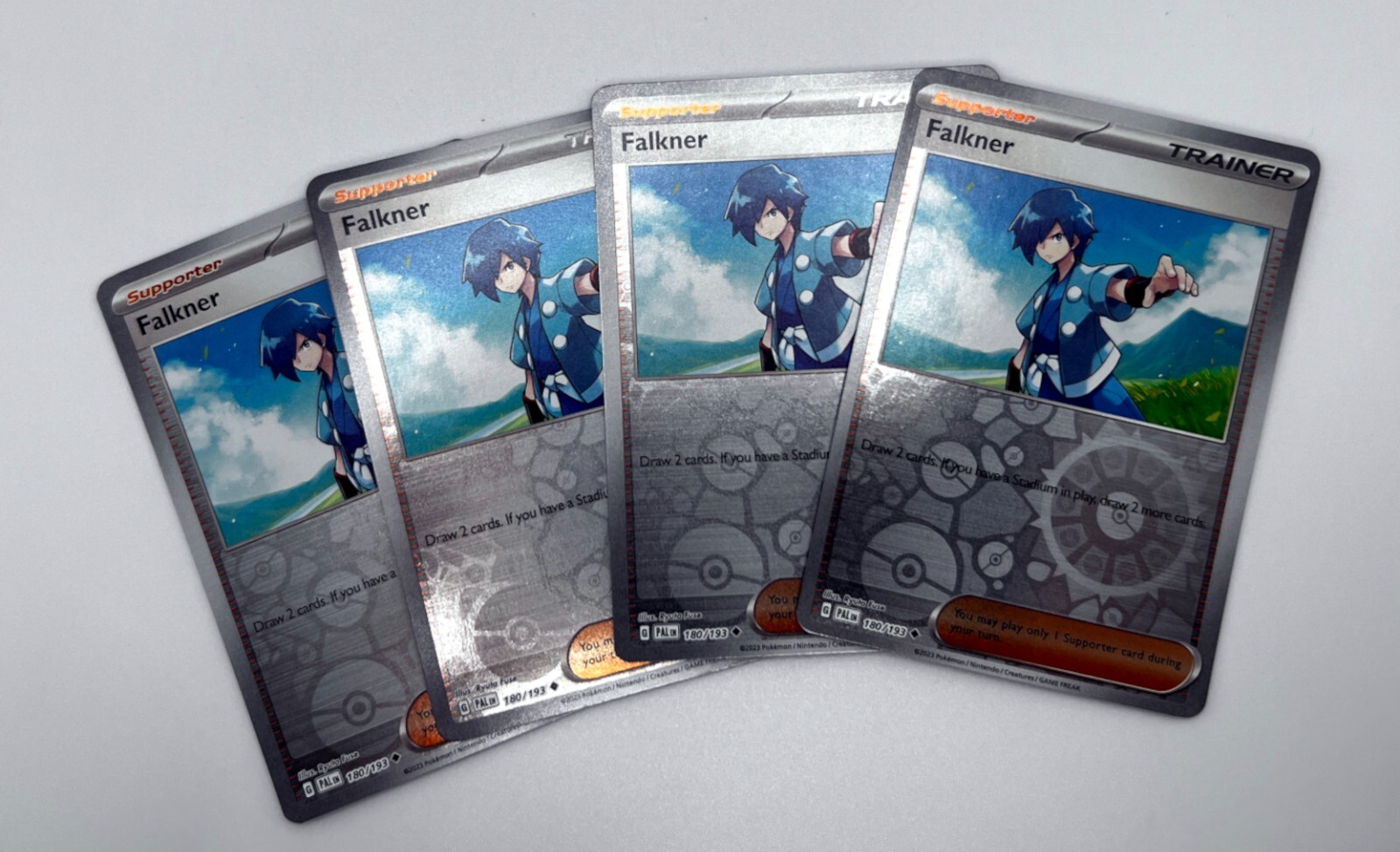 Pokémon Cards PALDEA Evolved Playset Falkner Reverse Holo 180/193 x4 | eBay