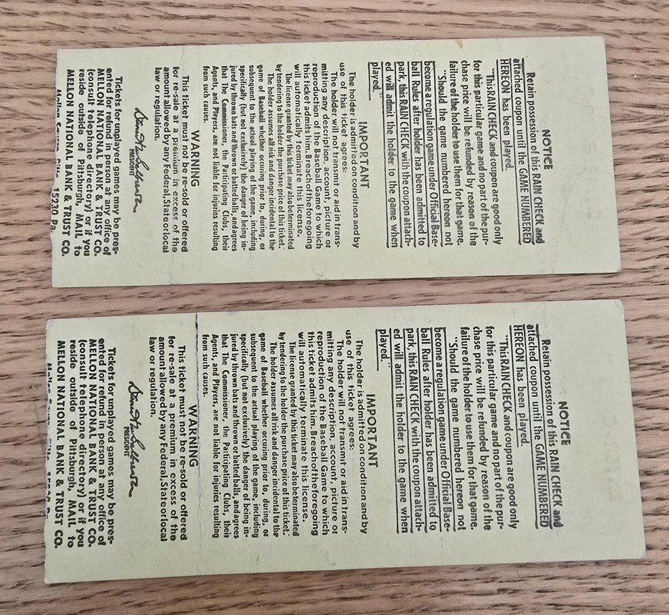 1971 NLCS tickets Pittsburgh Pirates vs Reds Three Rivers Stadium | eBay