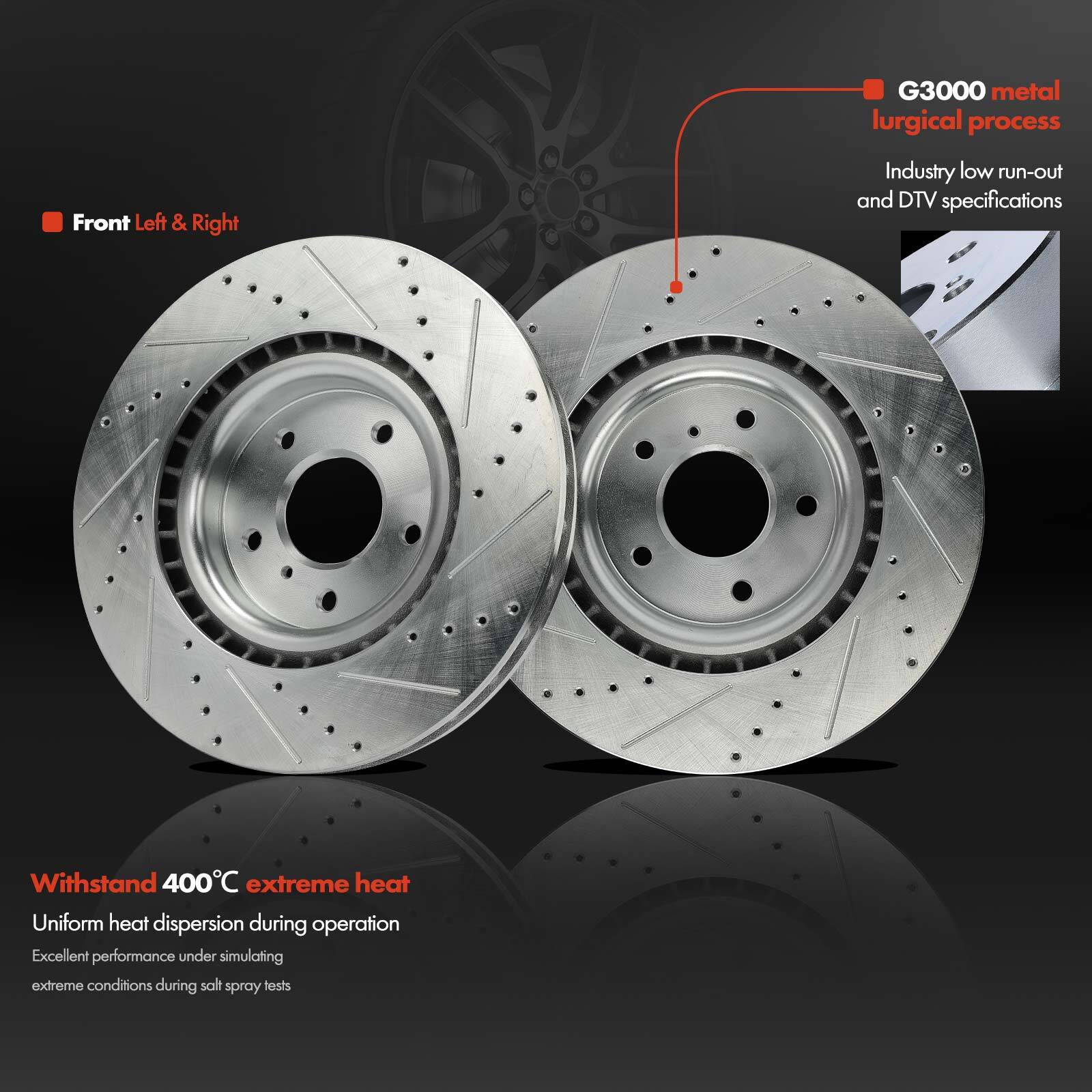 Drilled Brake Rotors for INFINITI G35 2003-2004 Nissan 350Z 2003-2008 ...