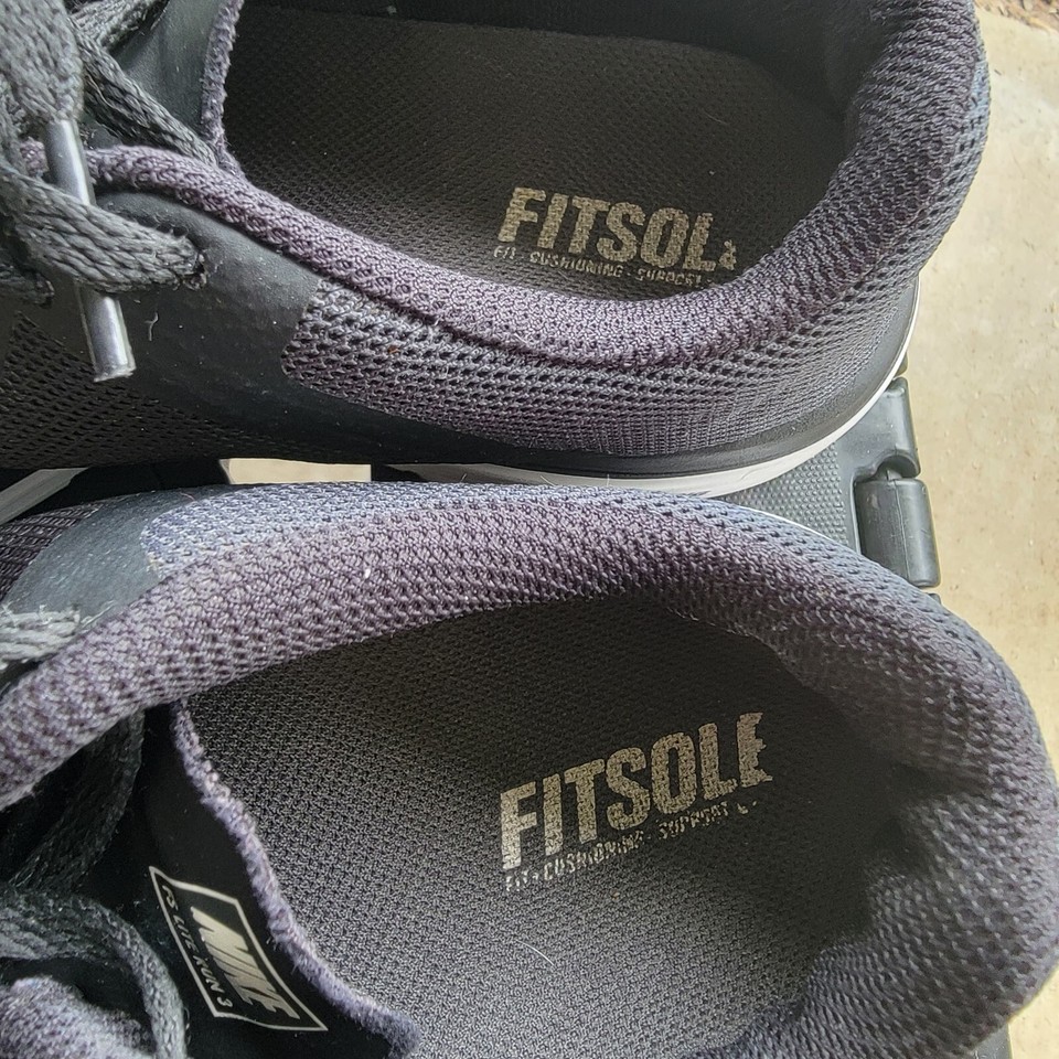 Nike Women’s FS Lite Run 3 807145-001 sz 7.5 Black White Running Shoes ...