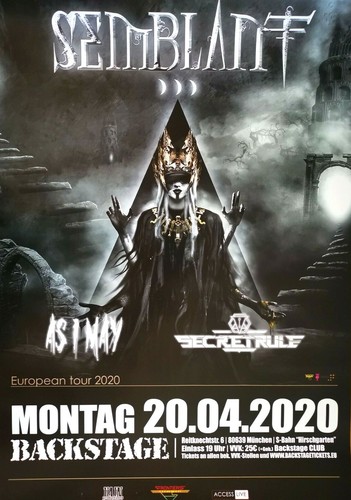 SEMBLANT - MÜNCHEN 2020 - orig.Konzert Plakat - Concert Poster - DIN A1 ...