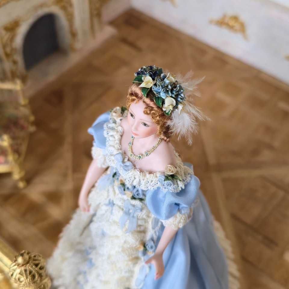 Miniature Dollhouse Porcelain Victorian Lady Doll by Stacy Hofman Early ...