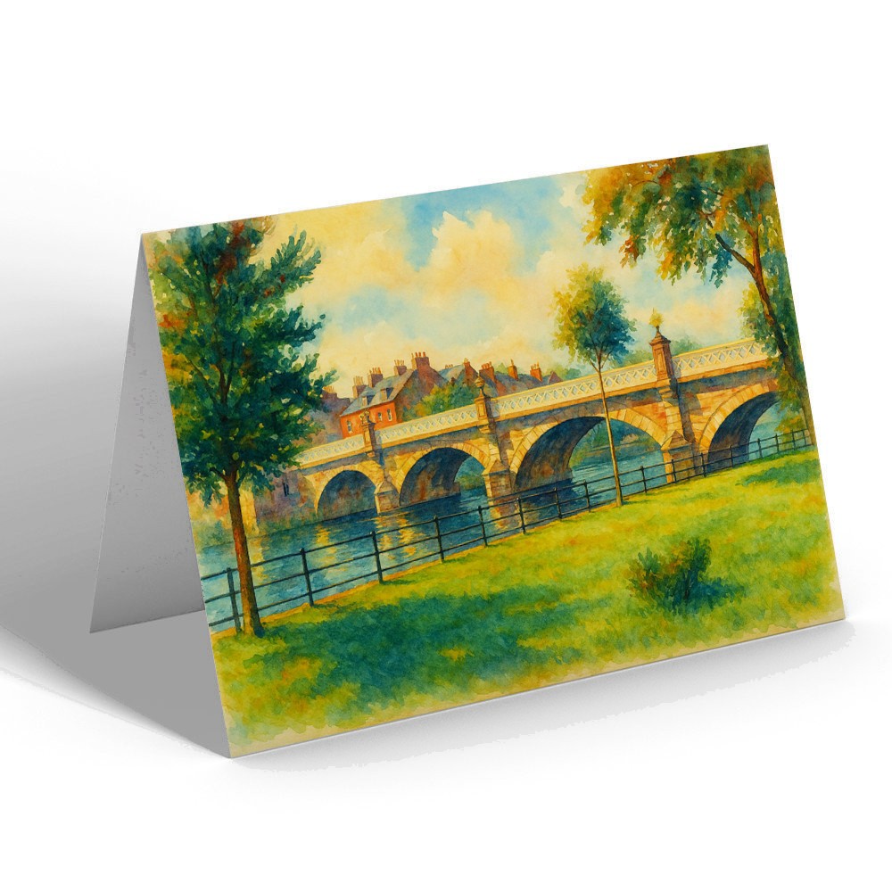 GREETING CARD - Buccleuch Bridge, Dumfries - Vintage Art Style | eBay UK
