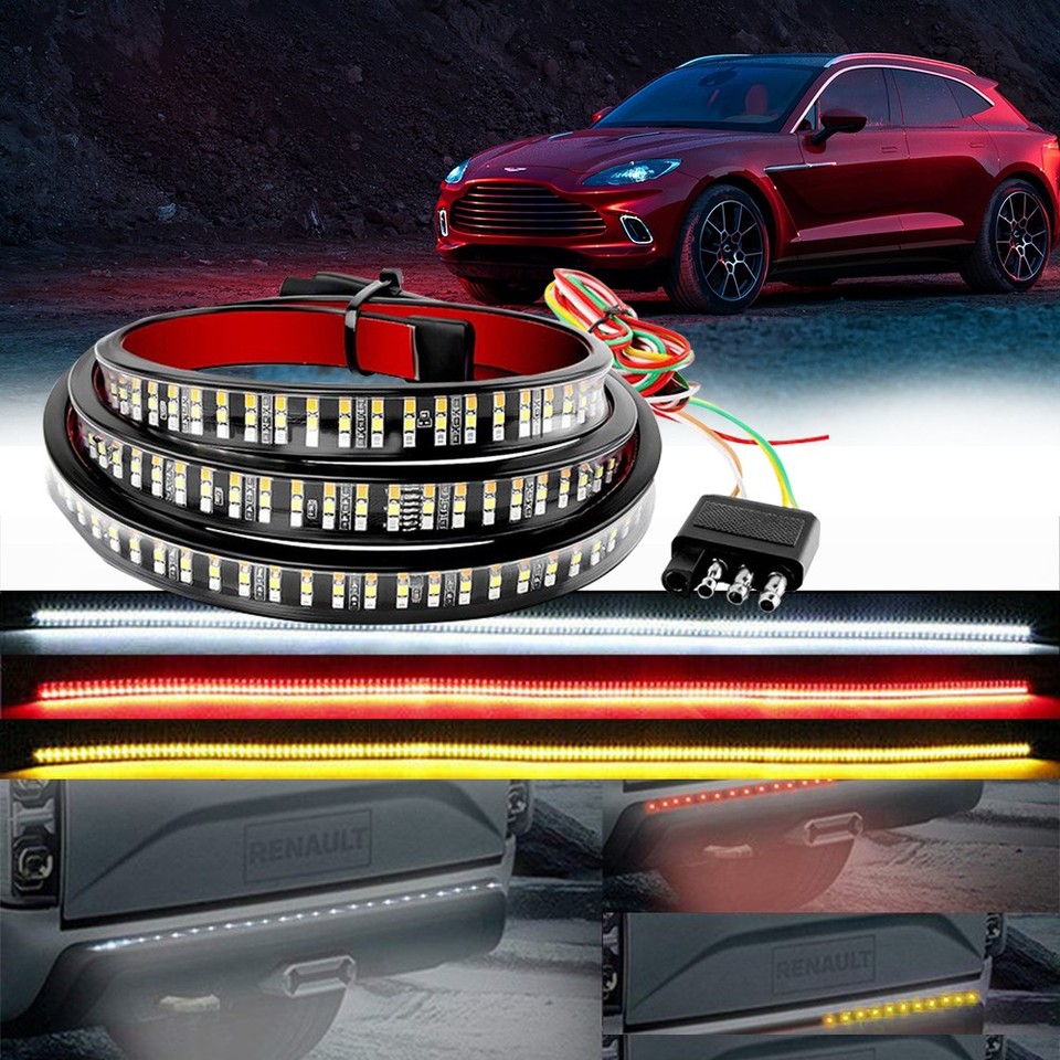 60" LED Truck Strip Tailgate Light Bar Fits Trailer Pickup Truck White ...