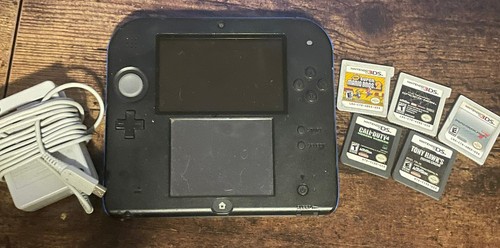Nintendo 2ds Video Game Console Bundle 4GB System - Black / Blue Works ...