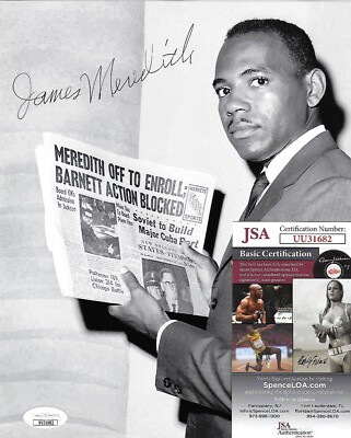 Signed James Meredith CIVIL RIGHTS LEADER ACTIVIST 8x10 JSA COA | eBay