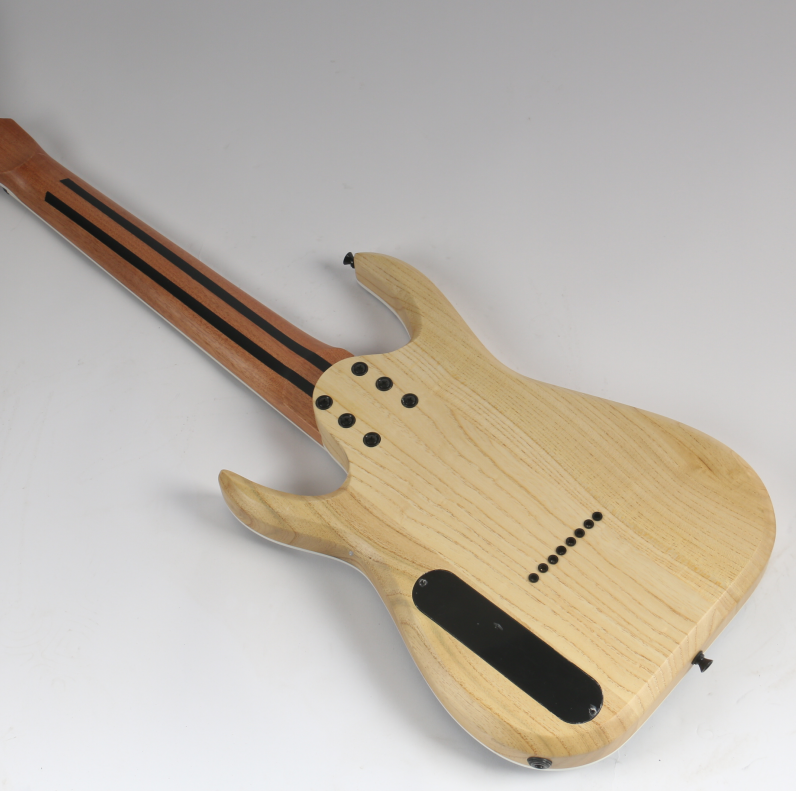 Custom 8-strings Electric Guitar Black Strings Thru Body Black Hardware ...