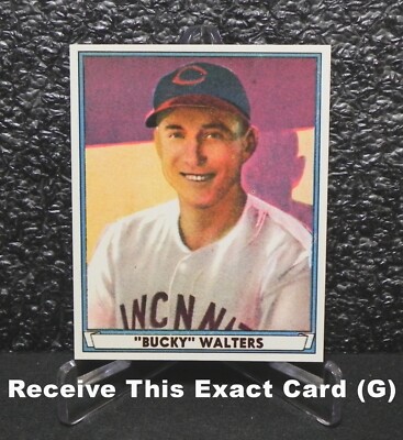 BUCKY WALTERS Dover Reprint of 1941 Play Ball Card #3 _ Exact Card (G ...