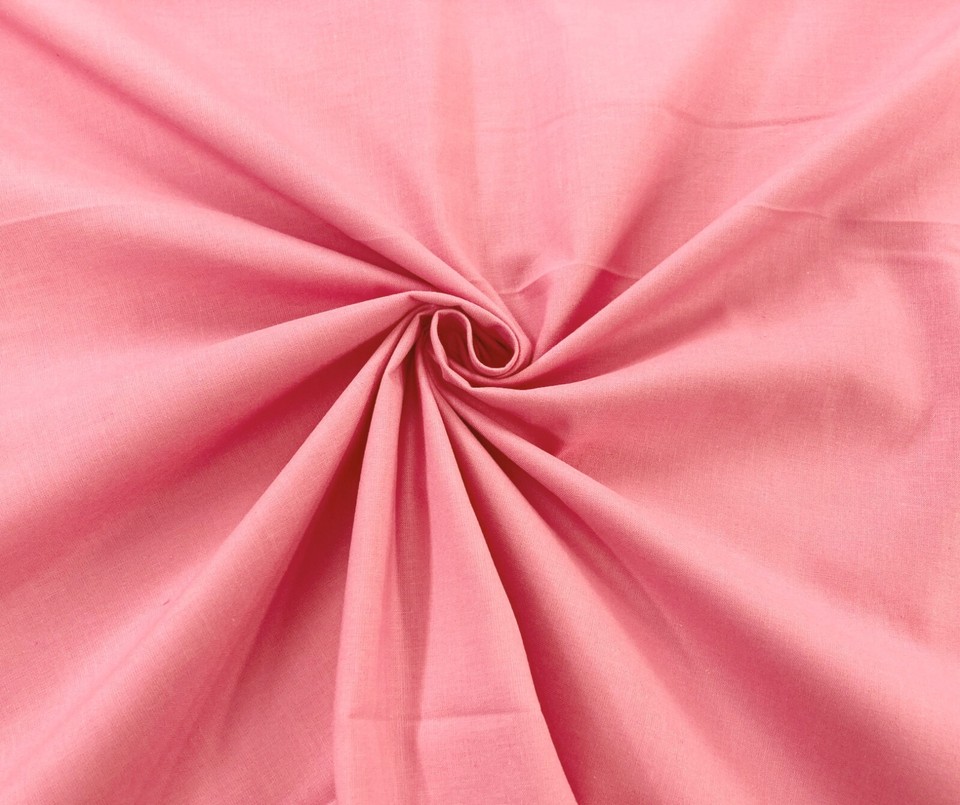 Plain Cotton Fabric Craft Dressmaking Material 60” Wide Multi-Use 50 ...