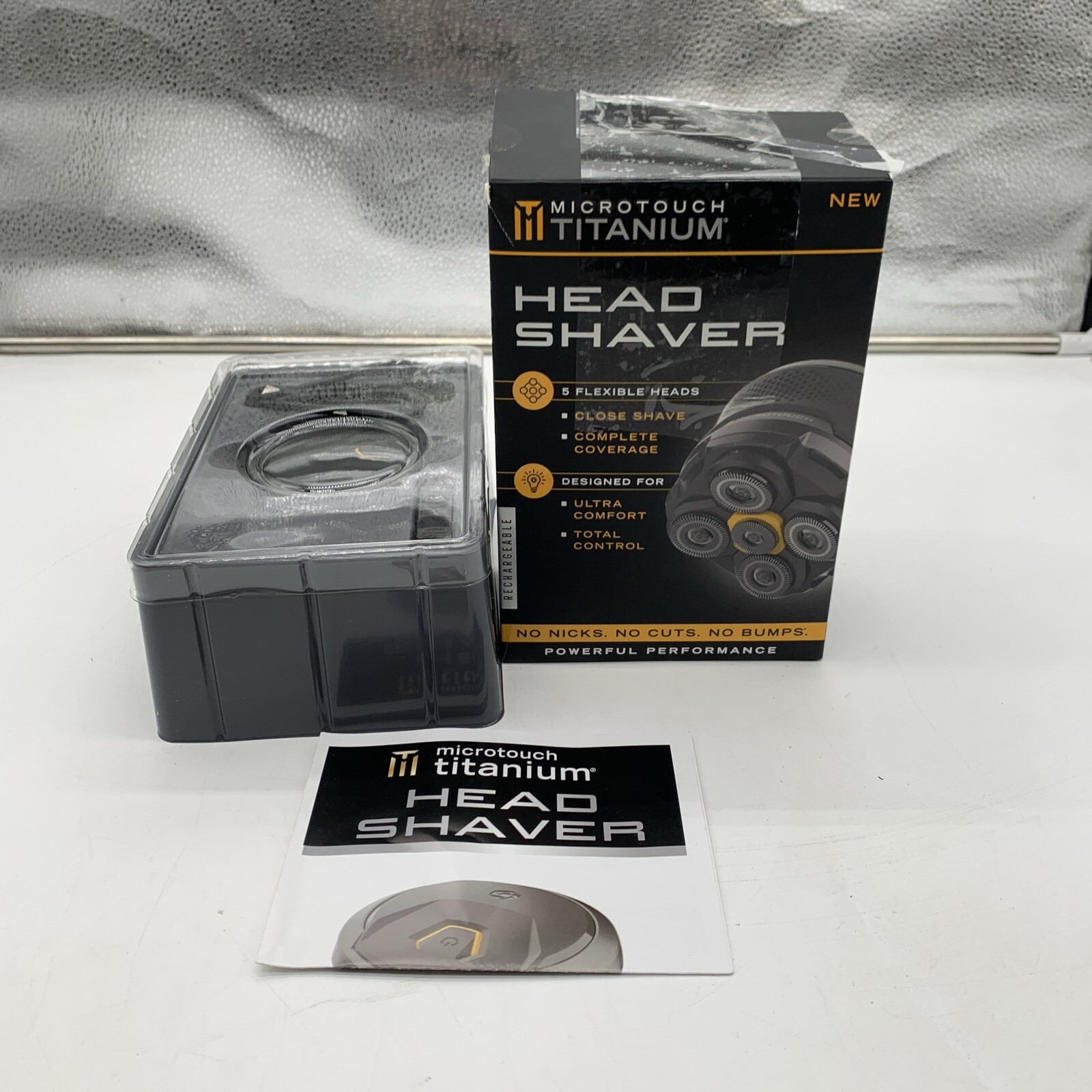 Microtouch Titanium Head Shaver 5 Flexible Heads Rechargeable Plus ...