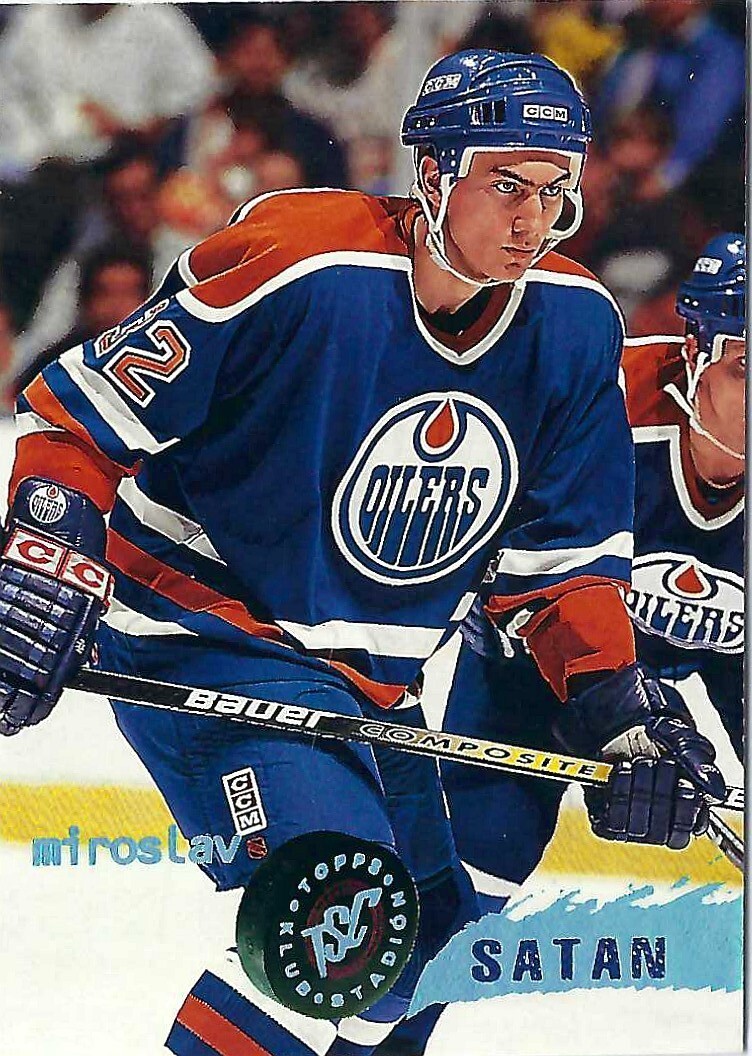 1995-96 Topps Stadium Club Miroslav Satan - Edmonton Oilers | eBay