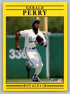 Gerald Perry 1991 Fleer BASEBALL #566 Kansas City Royals | eBay