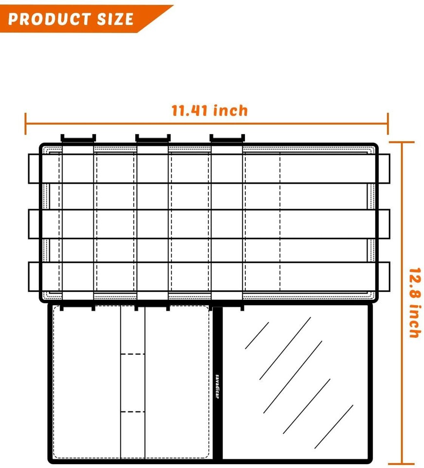 Sun Visor Mount Glass flashlight Organizer Storage Bag Accessories ...