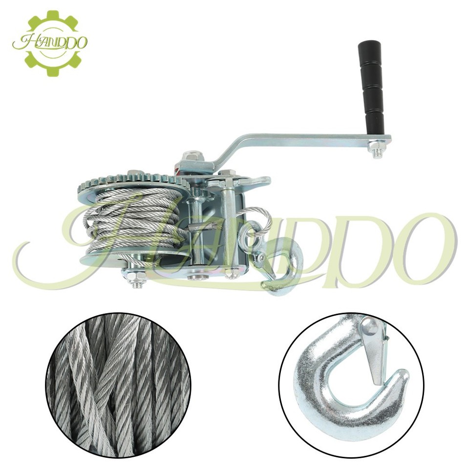 800lbs Heavy Duty Crank Winch Winch Hand Winch Gear Winch W/13FT Wire ...