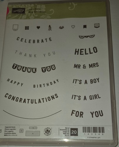 STAMPIN UP ANY OCCASION Baby Wedding Birthday Thank Congrats Hello NEW ...