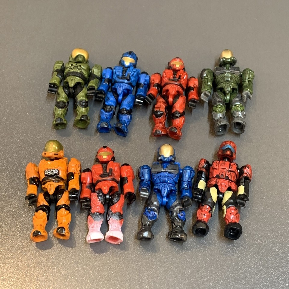 Random 45Pcs (15 Figures +30 Gun) HALO Mega Bloks CONSTRUX Unsc Elite ...