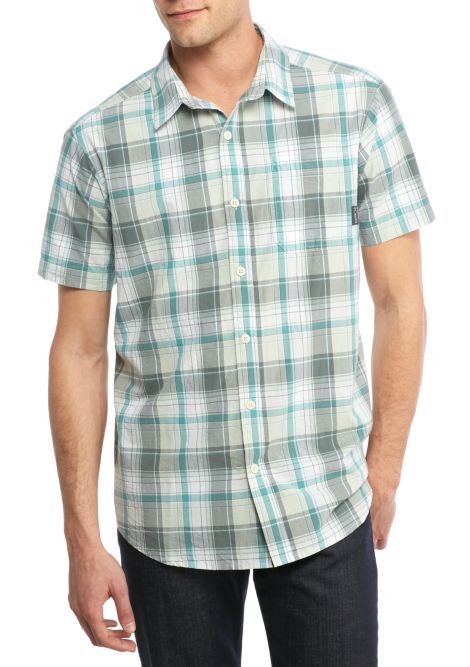 NWT Columbia Thompson Hill II Short Sleeve Plaid Yarn Dye Shirt Sz S/M ...