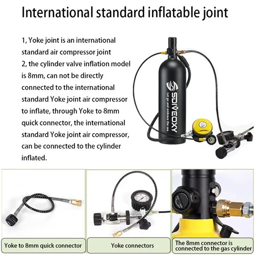 Scuba Diving Kit Full Face Snorkel Mask 4L Air Oxygen Tank 3000PSI ...