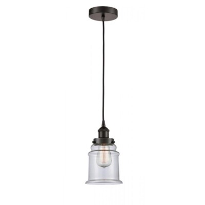 Innovations Edison Canton 1-Lt LED Mini Pendant, OB/Clear - 616-1PH-OB ...