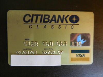 VINTAGE *CITIBANK CLASSIC GOLD VISA CARD* RARE EXP. CREDIT CARD. Exp. 2 ...