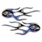 Baltimore Ravens Auto Flame Decals NFL Car Stickers Emblems 2 pack NEW ...