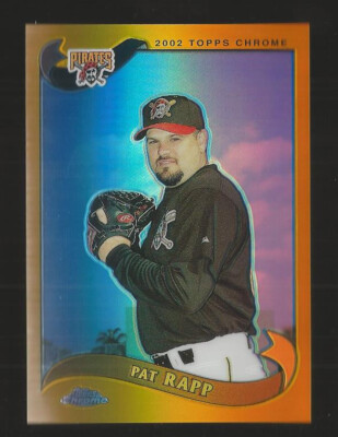 2002 Topps Chrome Pat Rapp Pirates #393 Gold Refractor Rare Short Print ...